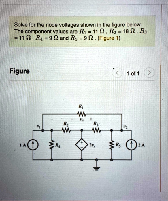 SOLVED: Solve for the node voltages shown in the figure below: The ... SOLVED: Solve for the node voltages shown in the figure below: The ...