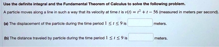 SOLVED: Use the definite integral and the Fundamental Theorem of ...
