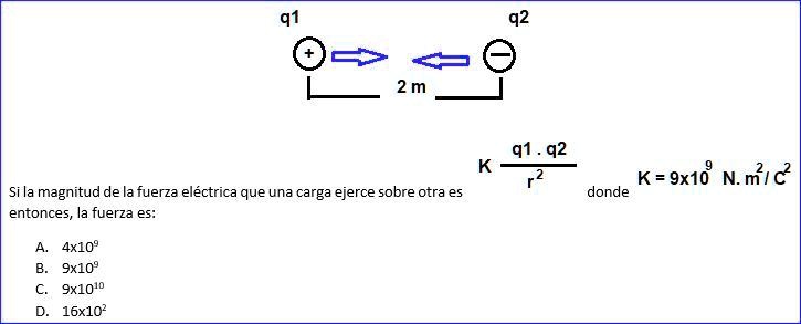 SOLVED: Una carga de +2C se encuentra a 2m, de una carga de -2C, como ...