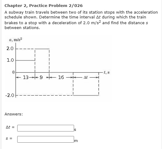 chapter 2 practice problem 2026 subway train travels between two of its ...