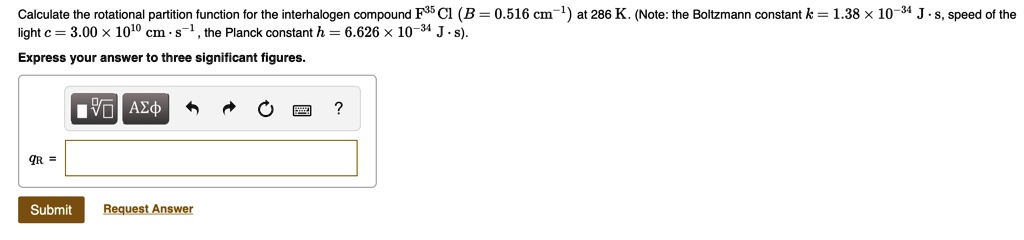 SOLVED: Calculate the rotational partition function for the ...