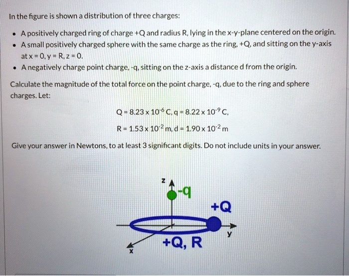 SOLVED: In the figure, the distribution of three charges is shown: A ...