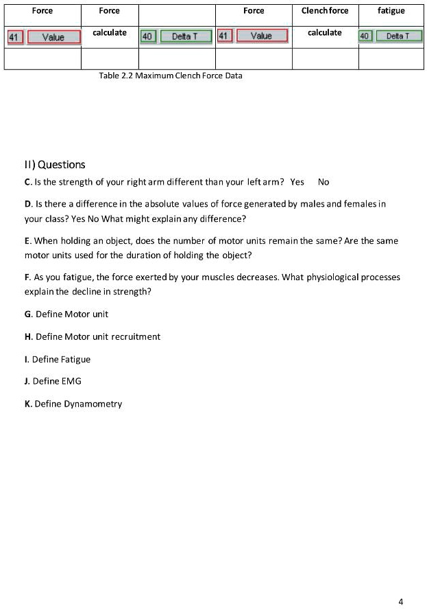 SOLVED:Force Force Force Clench force fatigue Value calculate Dela ...