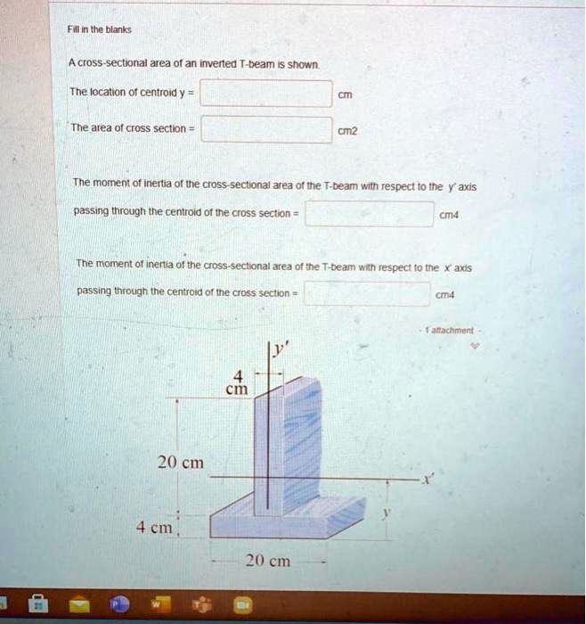 VIDEO solution: A cross-sectional area of an inverted T-beam is shown ...