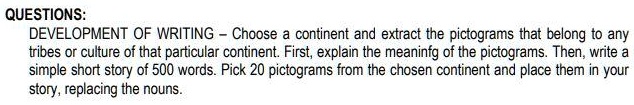 SOLVED: Note: Give an explanation for those 20 pictograms too QUESTIONS ...