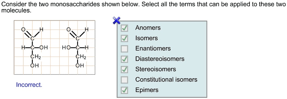SOLVED: 'Consider the two monosaccharides shown below Consider the two monosaccharides shown ...