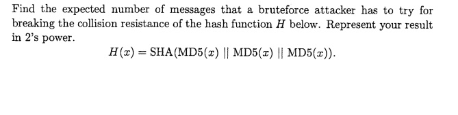 SOLVED: Find the expected number of messages that a brute force ...