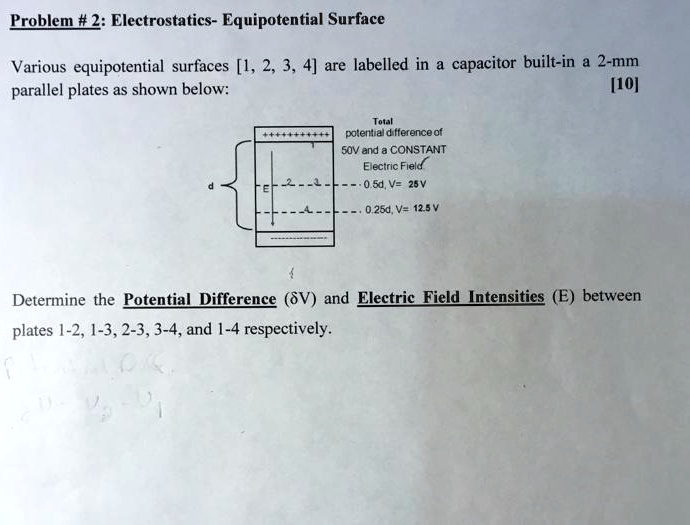 problem 2 electrostatics equipotential surface various equipotential ...