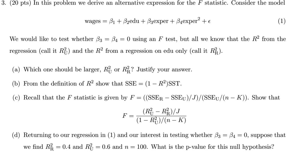 20 pts in this problem we derive an alternative expression for the f ...