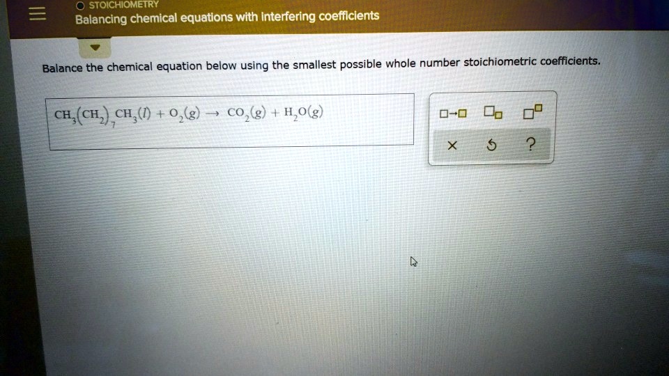 SOLVED STOICHIOMETRY Balancing Chemical Equations With Interfering solved-stoichiometry-balancing-chemical-equations-with-interfering