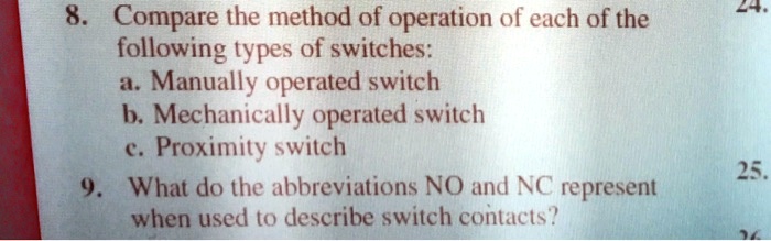 8compare the method of operation of each of the following types of ...
