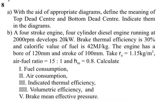 8 a) With the aid of appropriate diagrams, define the meaning of Top ...