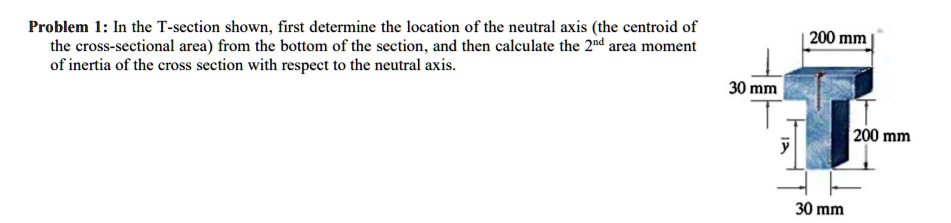 SOLVED: Problem I: In the T-section shown first determine the location ...