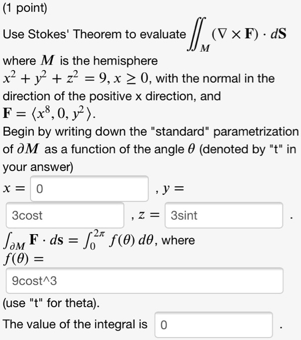Solved Use Stokes Theorem To Evaluate V X F · Ds Where S Is The