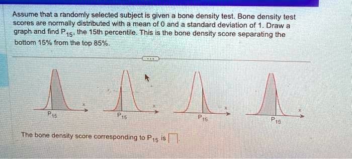 SOLVED: Assume that a randomly selected subject is given a bone density ...