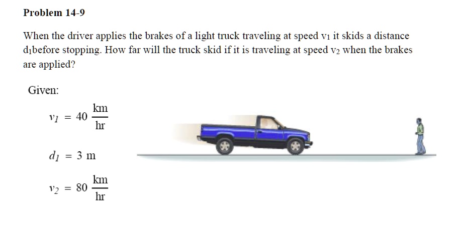 Problem 14-9 When the driver applies the brakes of a light truck ...