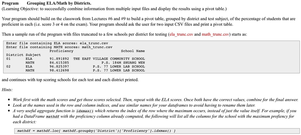 Solved Python Program Grouping Elammath By Districts Learning 9380