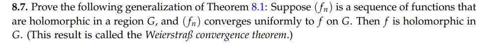 SOLVED: 8.7. Prove the following generalization of Theorem 8.1: Suppose (fn) is a sequence of ...