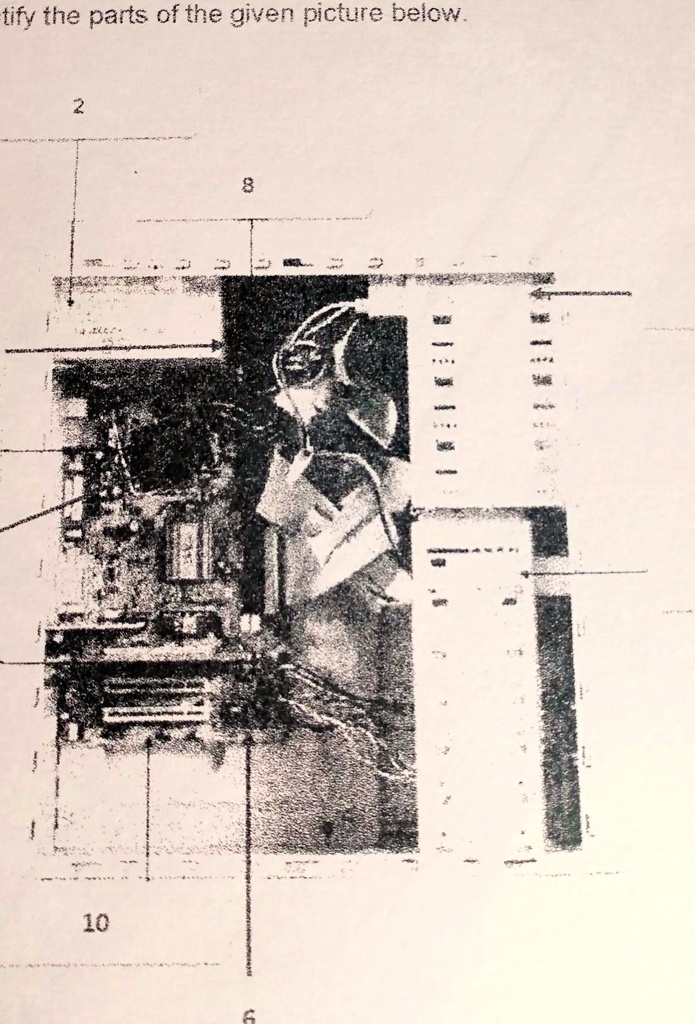 [GET ANSWER] Identify the parts of the given picture below.