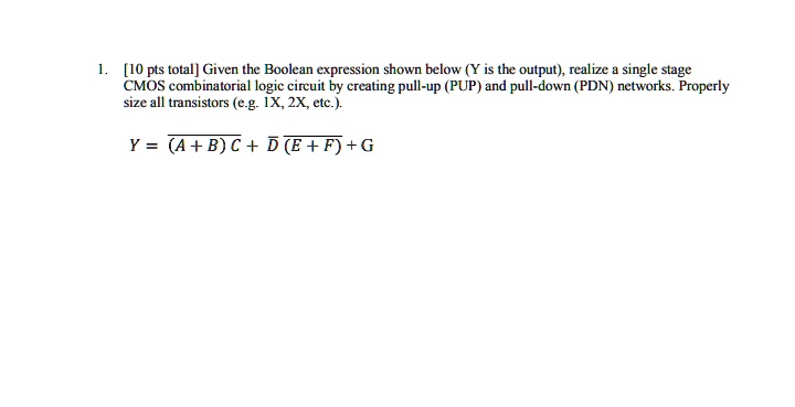 Solved Given The Boolean Expression Shown Below Y Is The Output 9535