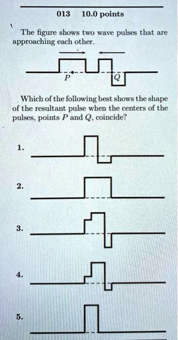 013 100 points the figure shows two wave pulses that are approaching ...