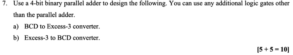 Solved Please Help Me With This Assignment Use A 4 Bit Binary