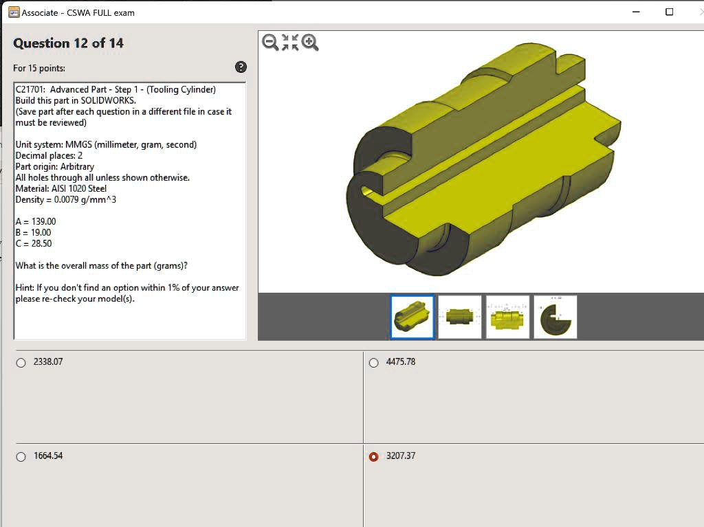 Associate - CSWA FULL exam Question 12 of 14 For 15 points: C21701: Advanced Part - Step 1 ...