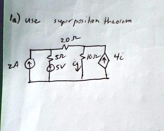 Solved Find The Voltage On The Dependent Source Using Superposition