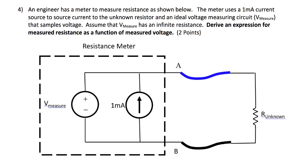 SOLVED: An engineer has a meter to measure resistance as shown below ...