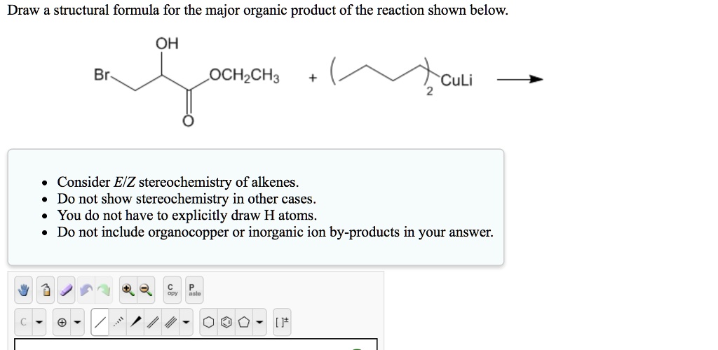 SOLVED: Draw a structural formula for the major organic product of the reaction shown below: OH ...