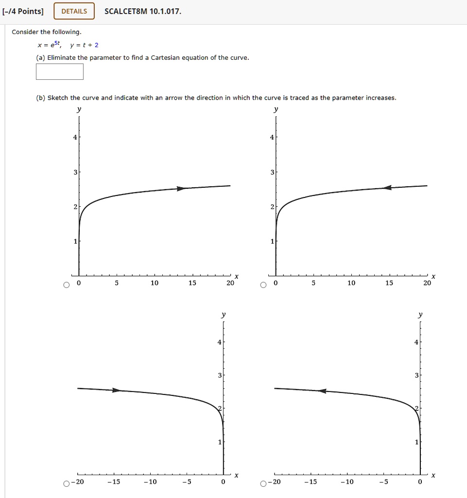 4 points details scalcet8m 101017 consider the following x e5t y t 2 ...