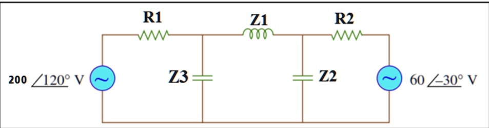 SOLVED: For the circuit shown in figure (6), determine the current flowing in each branch usingA ...