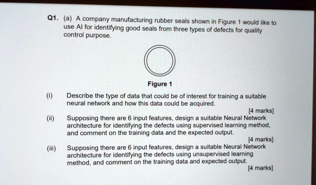 q1 a company manufacturing rubber seals shown in figure 1 would like to ...