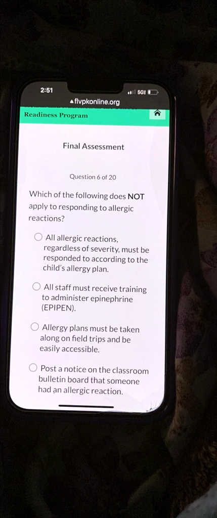 SOLVED: 2:51 564 Δ flvpkonline.org Readiness Program Final Assessment ...
