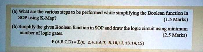 Solved What Are The Various Steps To Be Performed While Simplifying