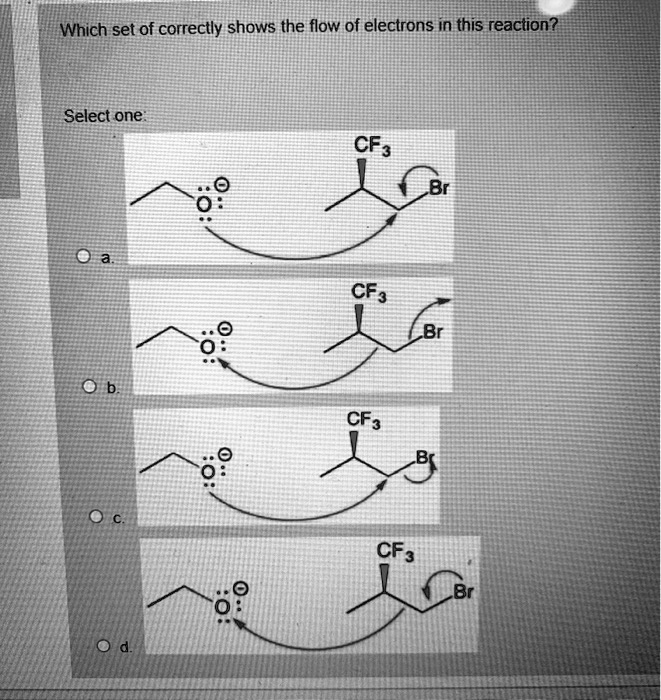 SOLVED: Which set of correctly shows the flow of electrons in this ...