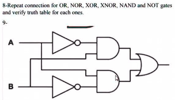 8-Repeat connection for OR, NOR, XOR, XNOR, NAND and NOT gates and ...