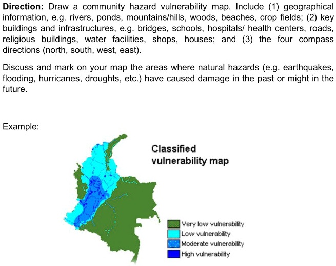 draw a community hazard vulnerability map for binangonan rizal ...