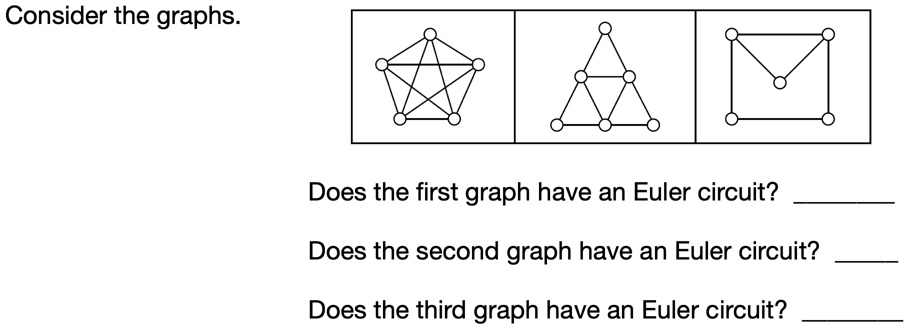 Consider The Graphs Does The First Graph Have An Euler Circuit Does 2746