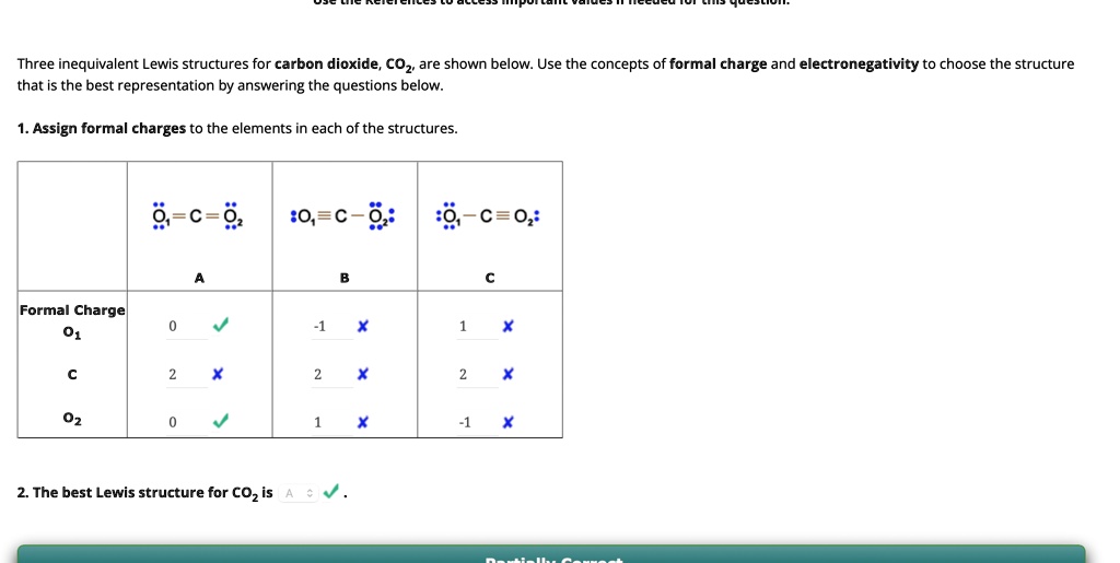 three inequivalent lewis structures for carbon dioxide co2 are shown ...