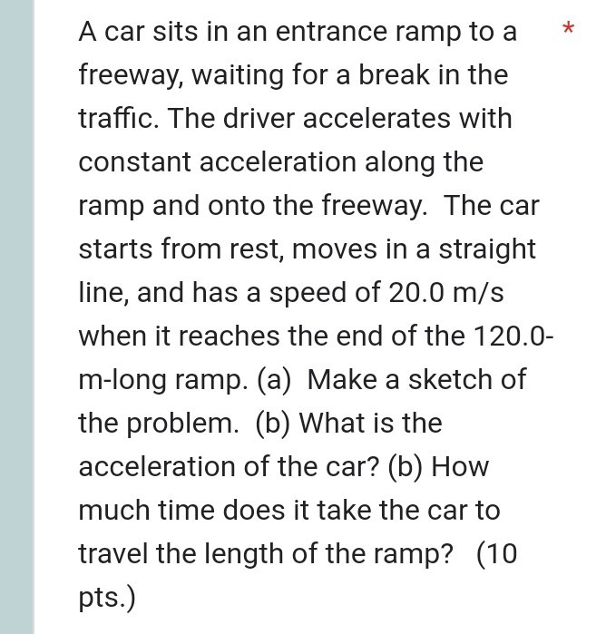 A car sits in an entrance ramp to a freeway, waiting for a break in the ...