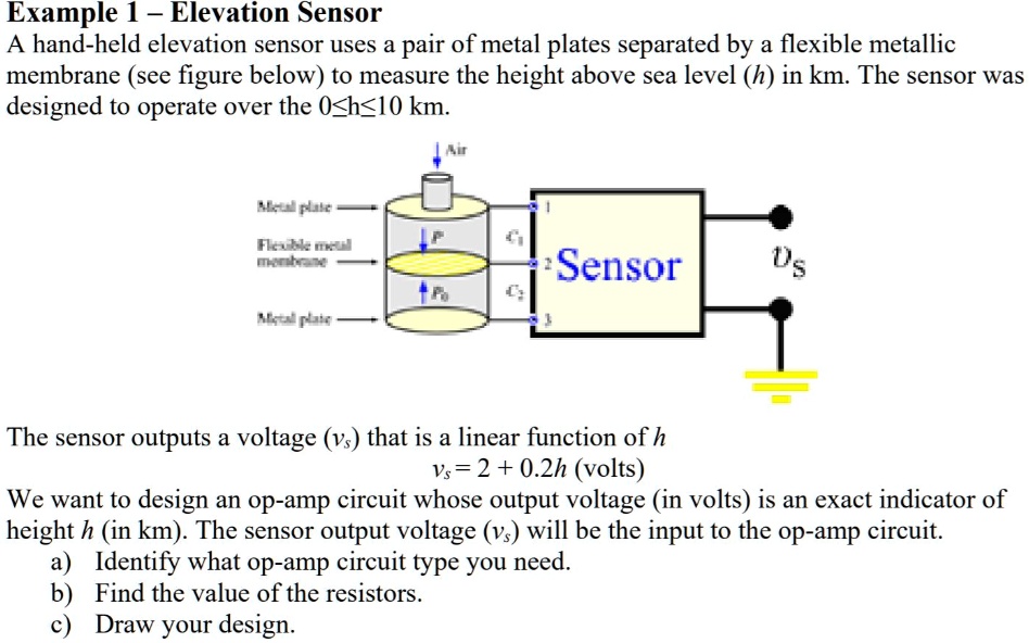 Example 1 - Elevation Sensor A hand-held elevation sensor uses a pair ...