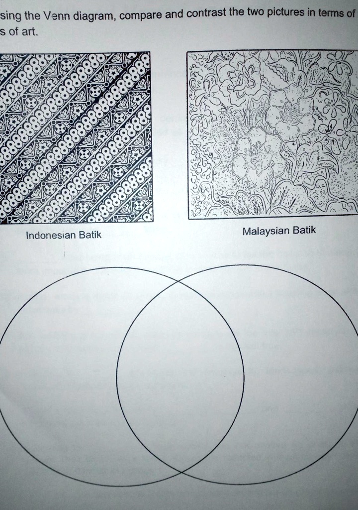 using venn diagramcompare ang contrast the two puctures in terms of the ...