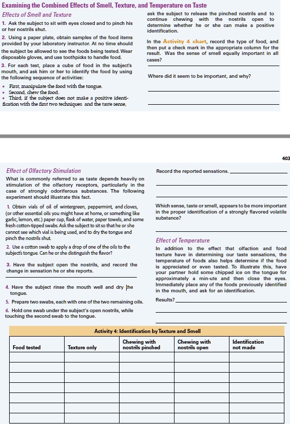 SOLVED: Examining the Combined Effects of Smell, Texture, and ...
