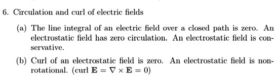 6. Circulation and curl of electric fields (a) The line integral of an electric field over a ...