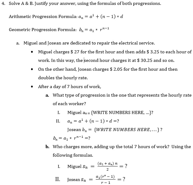 SOLVED: Solve A B Justify your answer, using the formulas ofboth ...