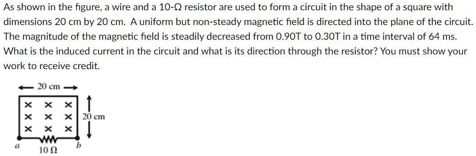 SOLVED: As shown in the figure wire and a 10-02 resistor are used to ...