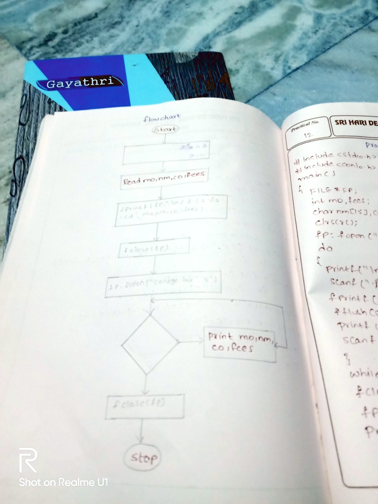 Solved Flowchart To Create A File Write Data Elements Into A File And Read Data From A File