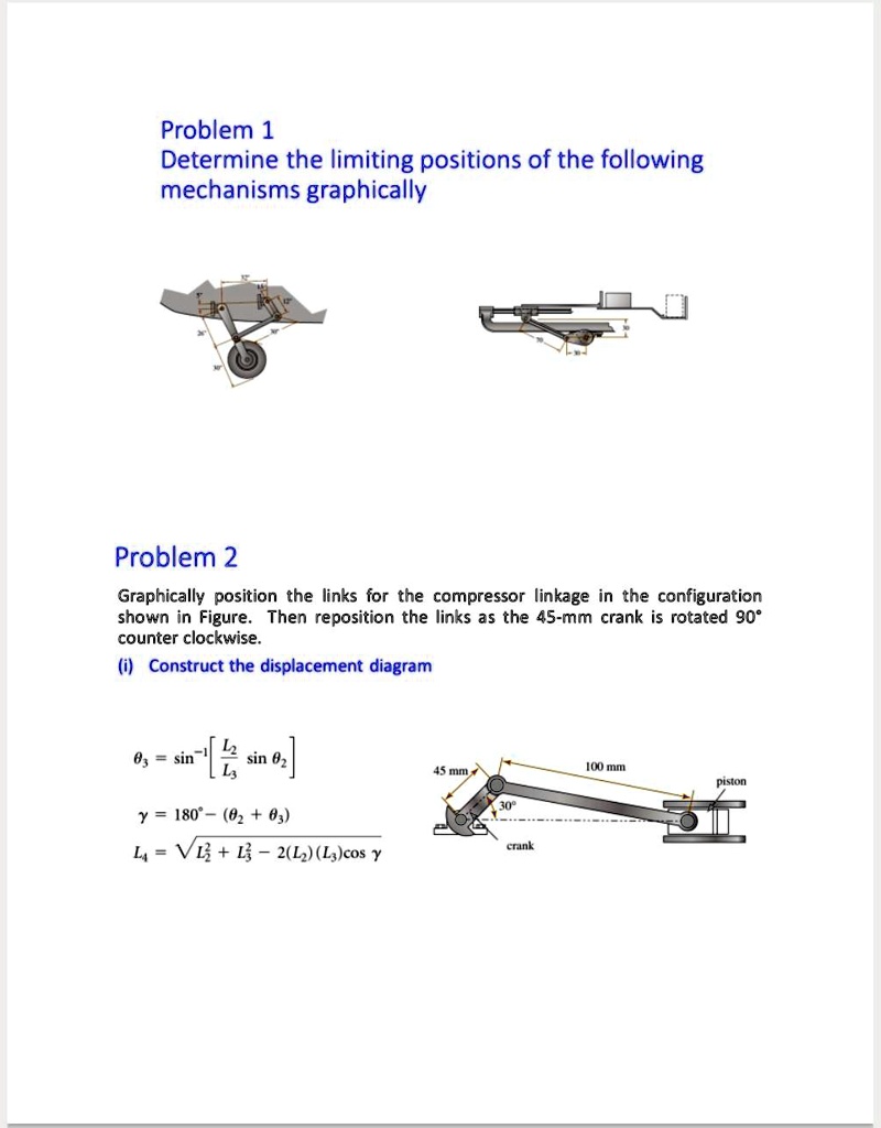 SOLVED: Problem 1: Determine the limiting positions of the following ...