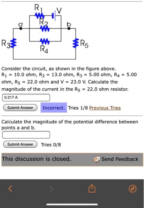 SOLVED: R3 Rs R4 Consider the circuit as shown in the figure above R1 ...